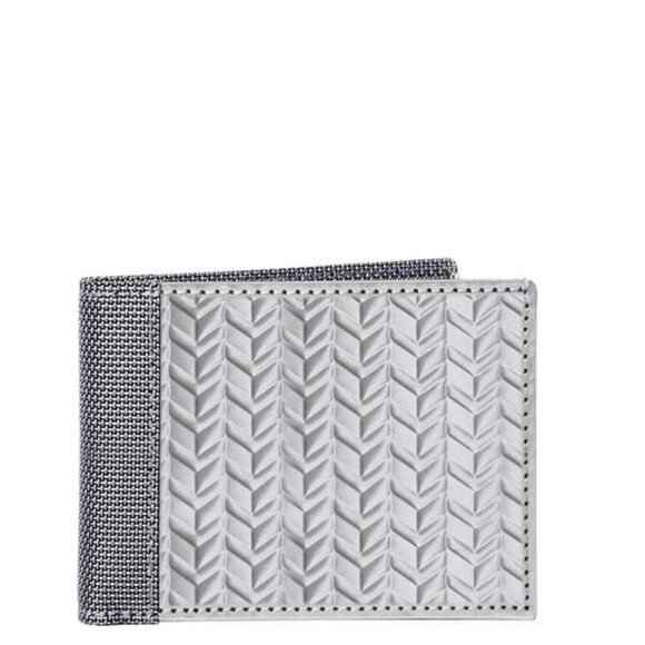 Bags | Stainless Steel Slim Wallet Herringbone Design | Poshmark